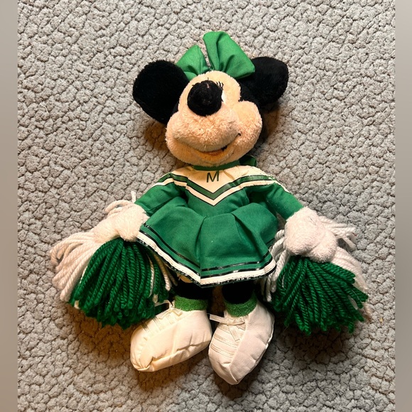 Disney | Toys | Minnie Mouse Green And White Mini Cheerleader Bear ...